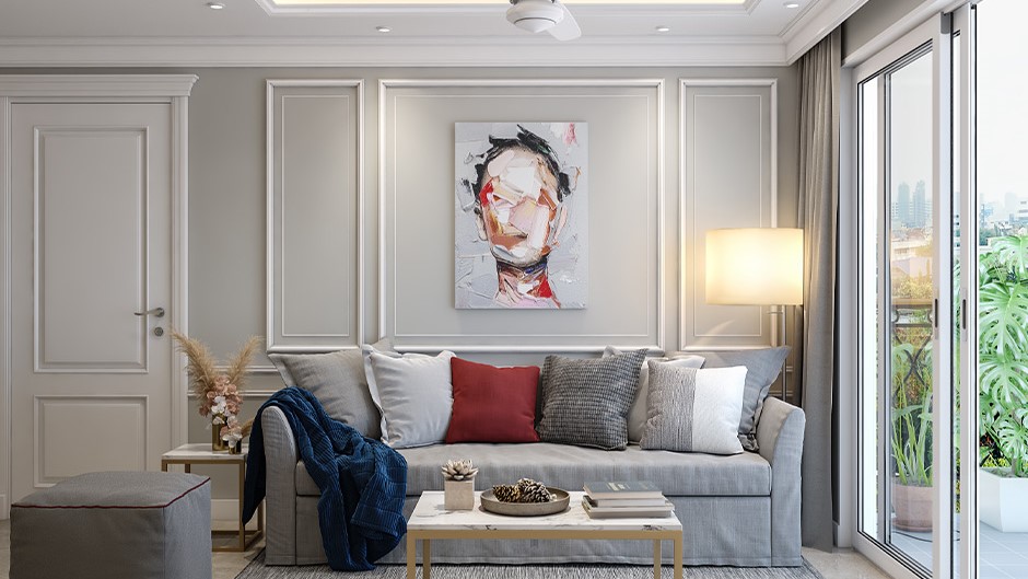 Inspirasi Wall Moulding Ruang Tamu: Cara Elegan Mengubah Ruangan Jadi ...